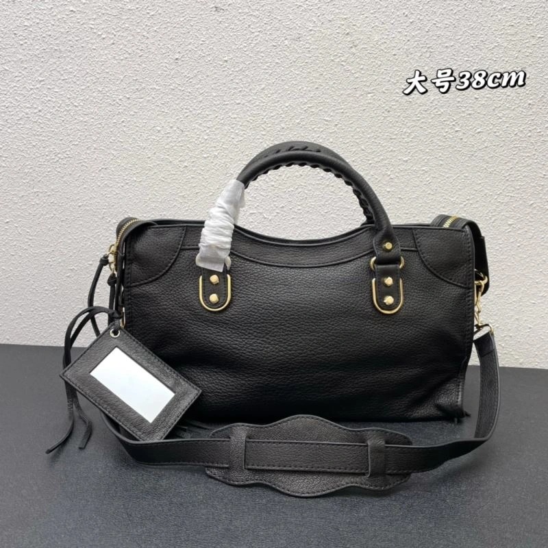 Brand-original Balenciaga Classic Goat Leather Large Motorcycle Bag