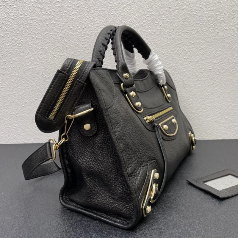 Brand-original Balenciaga Classic Goat Leather Large Motorcycle Bag