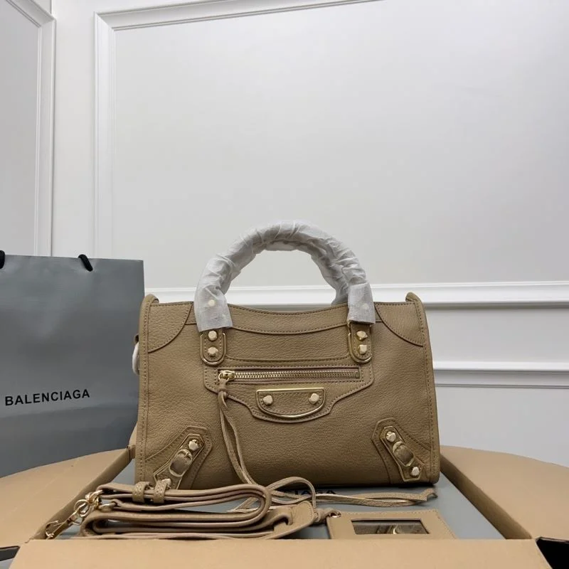 Balenciaga Classic Goat Leather Motorcycle Bag - Apricot Gold