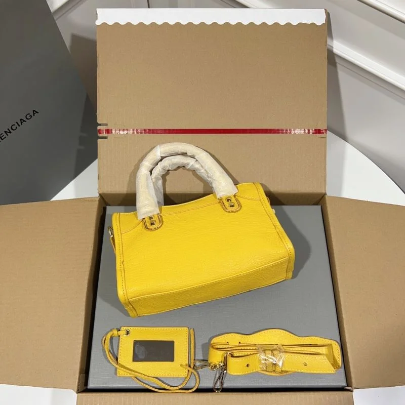 Value-priced Balenciaga Classic Goat Leather Motorcycle Bag with Gold Buckle