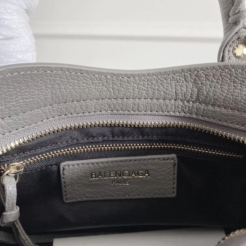 Bargain Balenciaga Classic Italian Goat Leather Mini Motorcycle Bag - Deep Gray