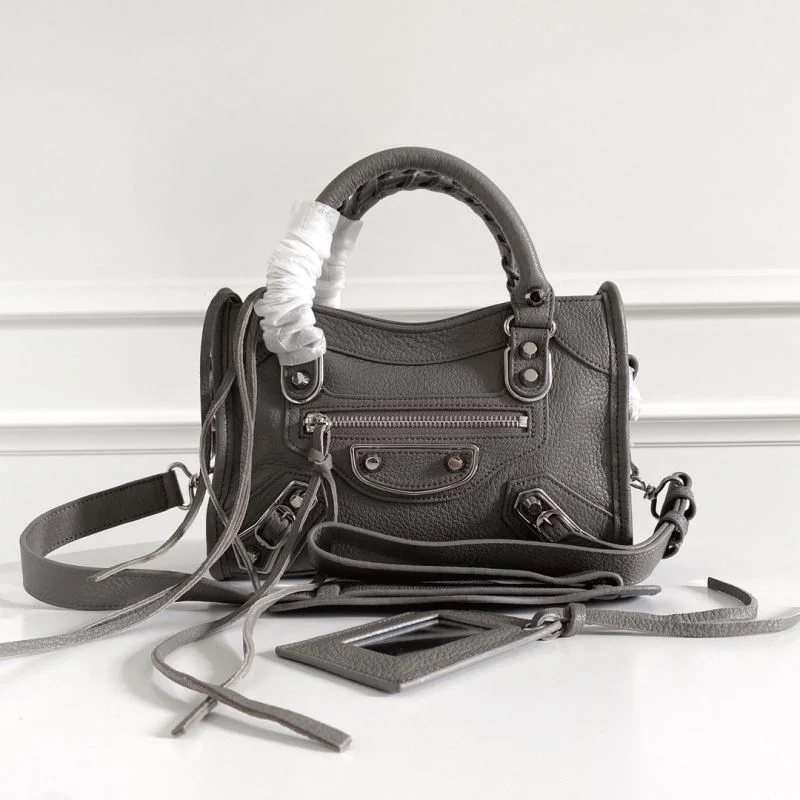 Balenciaga Classic Italian Goat Leather Motorcycle Bag - Mini 23cm