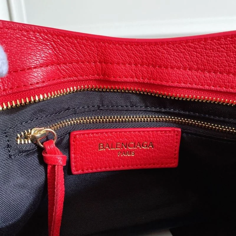 High fidelity Balenciaga Classic Italian Goat Leather Motorcycle Bag - Red