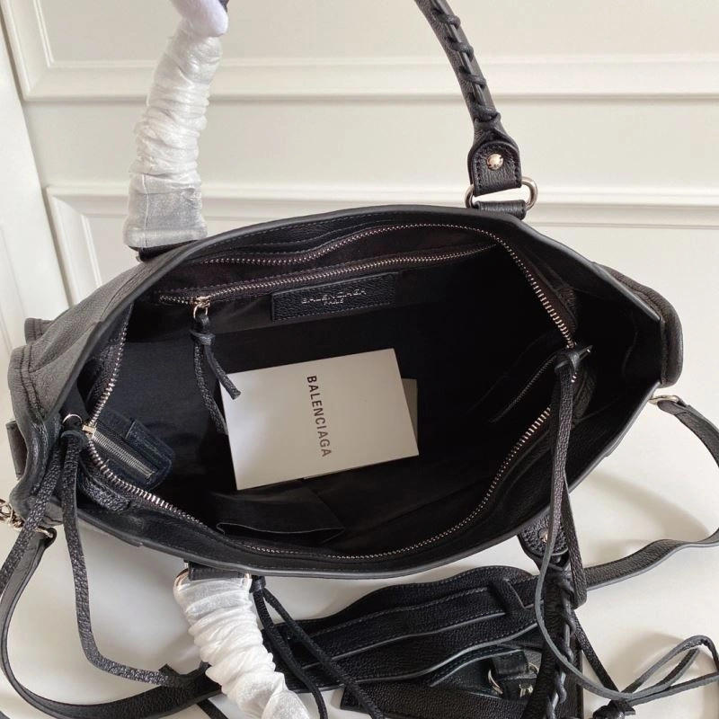 Inexpensive Balenciaga Classic Italian Goat Leather Motorcycle Bag with Studs - 38cm