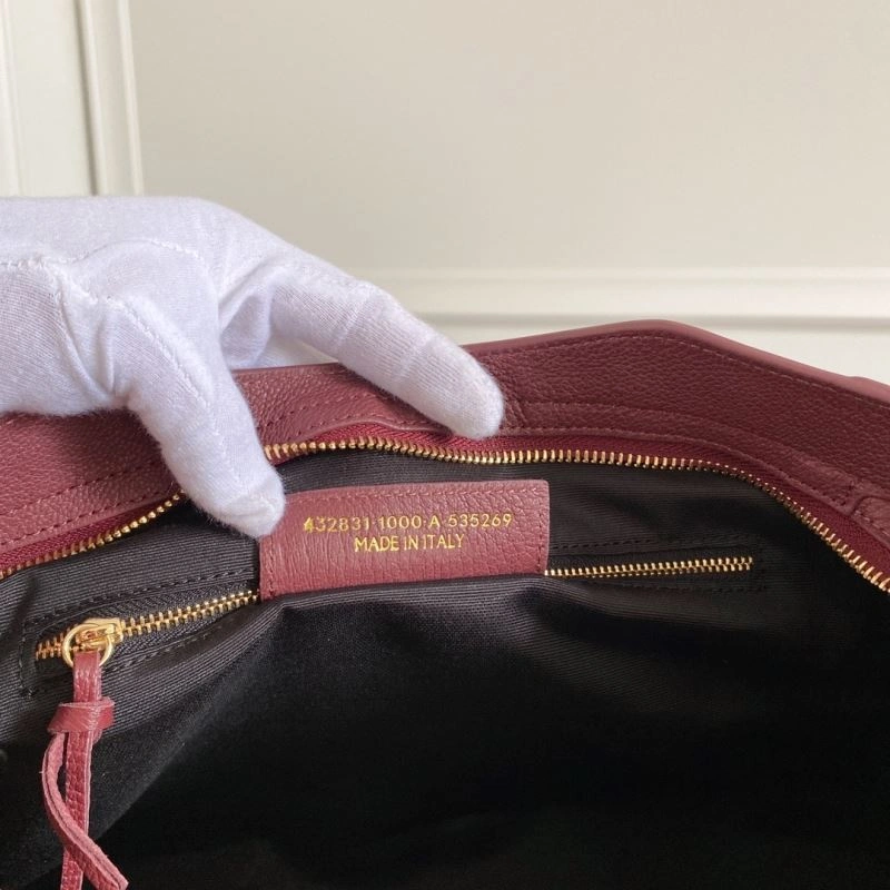 Affordable Balenciaga Classic Italian Goat Leather Wine Red Motorcycle Bag