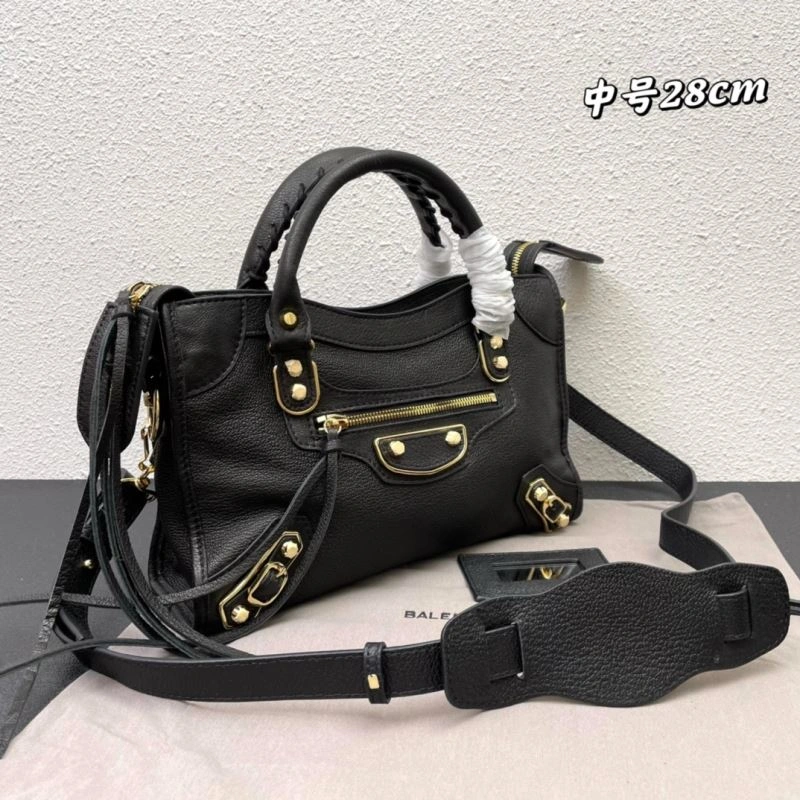 Inexpensive Balenciaga Classic Medium Motorcycle Bag with Detachable Strap