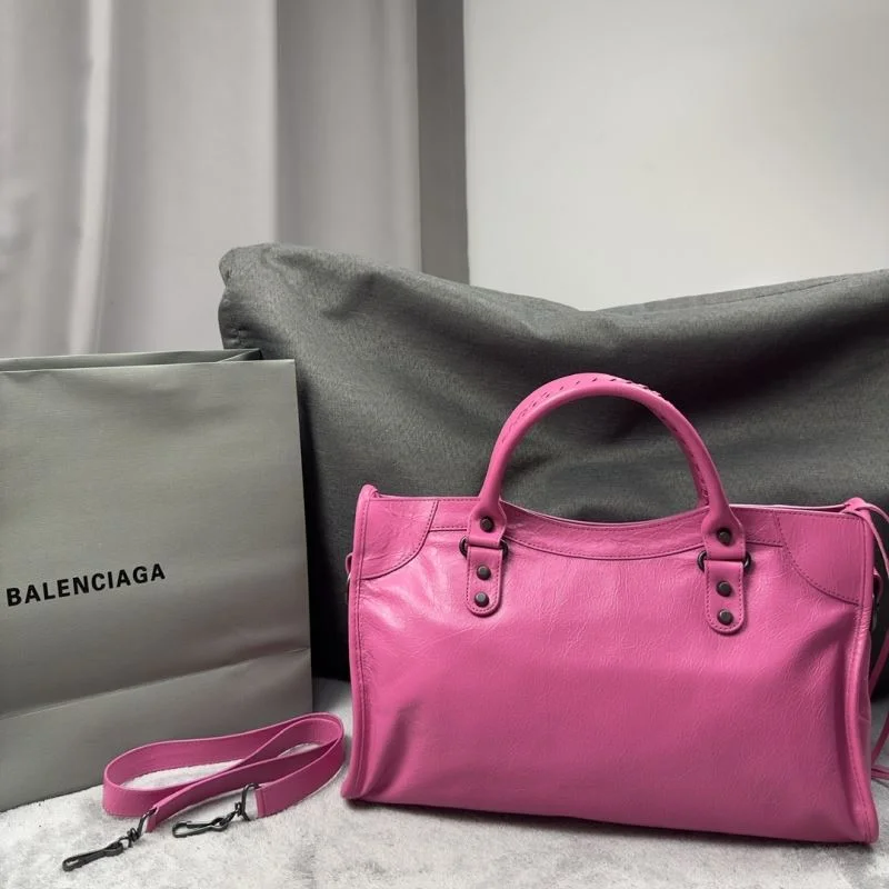 Brand-authenticated Balenciaga Classic Motorcycle Bag - Streamlined Elegance
