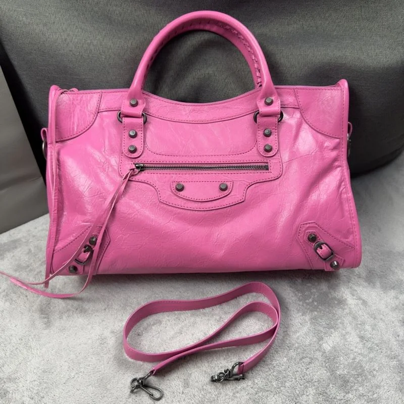 Brand-authenticated Balenciaga Classic Motorcycle Bag - Streamlined Elegance