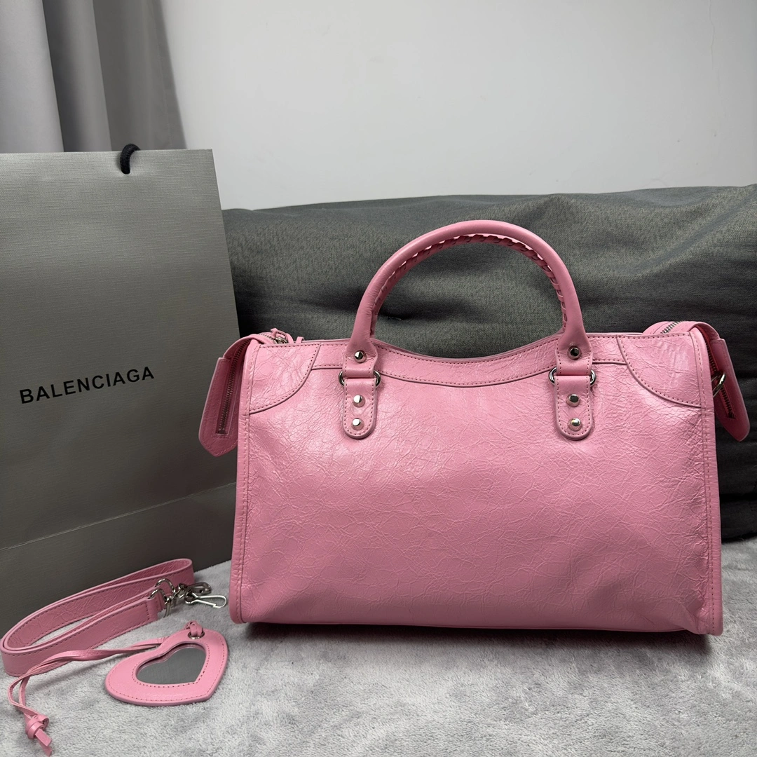 Official Balenciaga Classic Series Lightweight Motorcycle Bag - Elegant Comeback