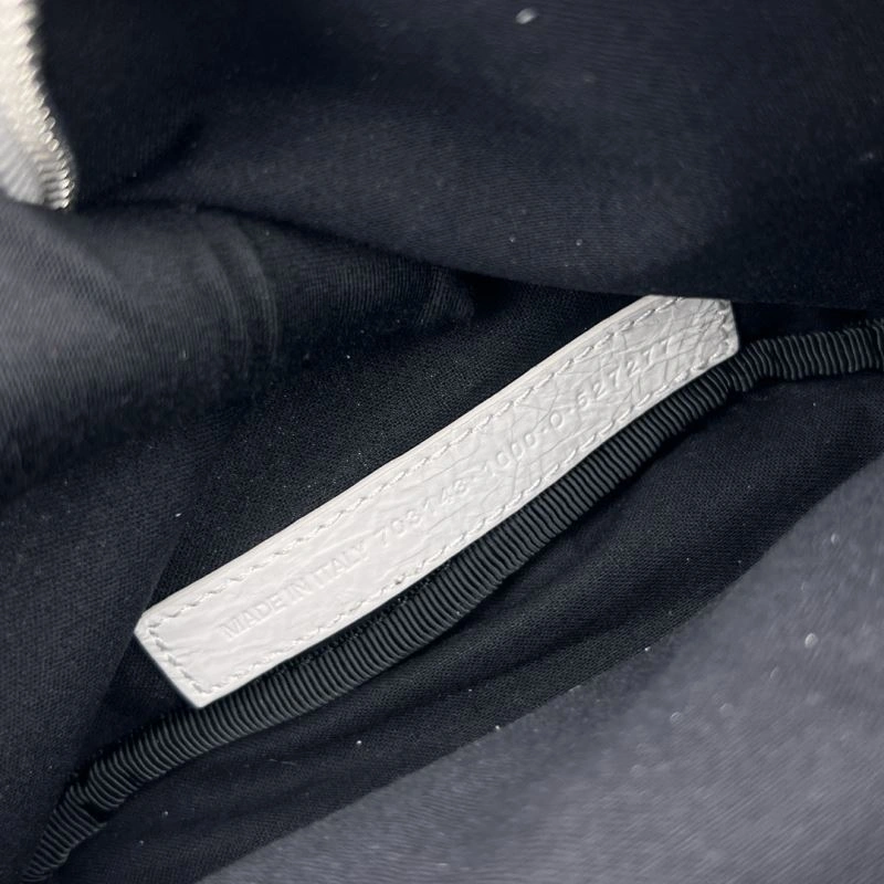 Precise copy Balenciaga Classic White Motorcycle Multi-Pocket Waist Bag for Travel