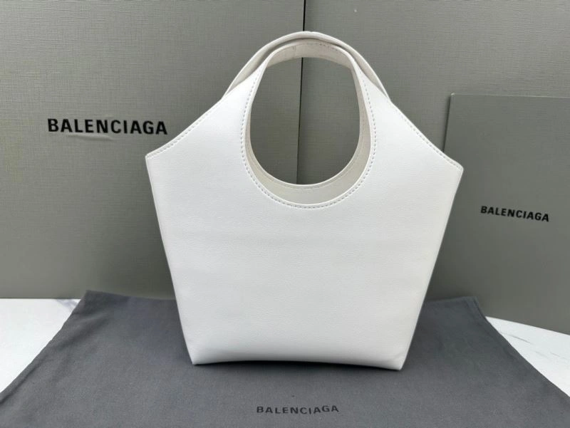 Balenciaga Compact Full Leather White BB23ss Handheld Small Bag