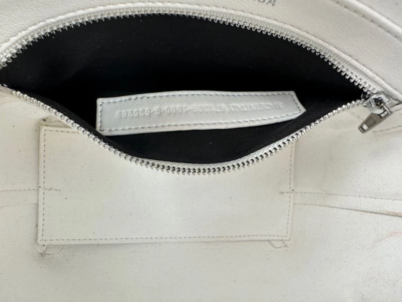 Genuine Balenciaga Compact Full Leather White BB23ss Handheld Small Bag