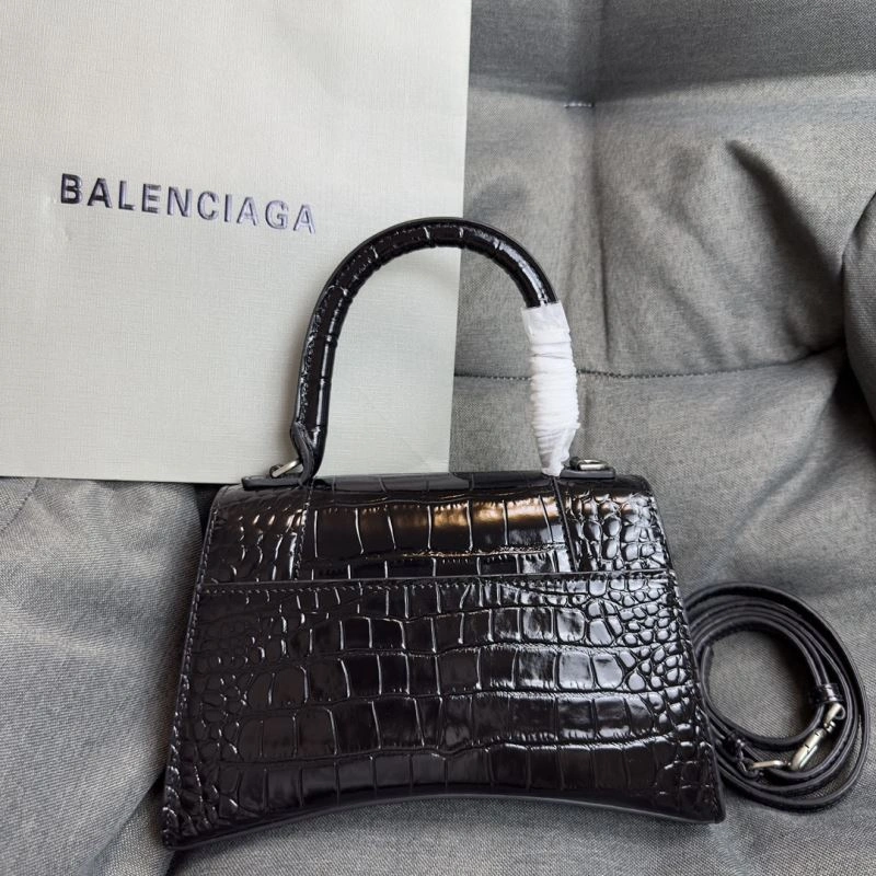 Accurate model Balenciaga Crescent Hourglass Crocodile Bag - Size S
