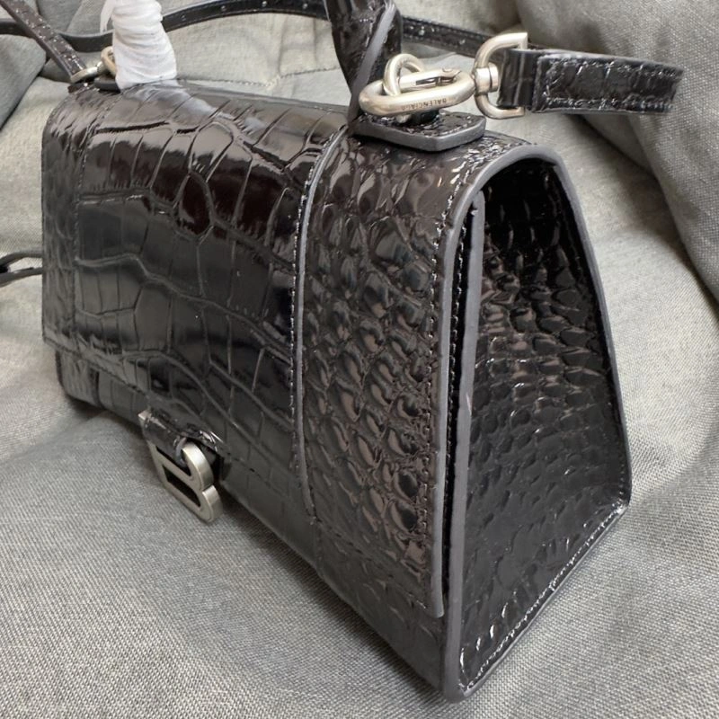 Accurate model Balenciaga Crescent Hourglass Crocodile Bag - Size S