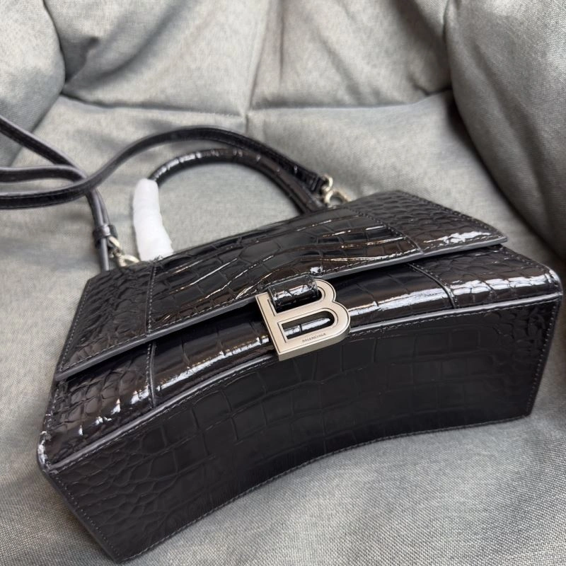 Accurate model Balenciaga Crescent Hourglass Crocodile Bag - Size S