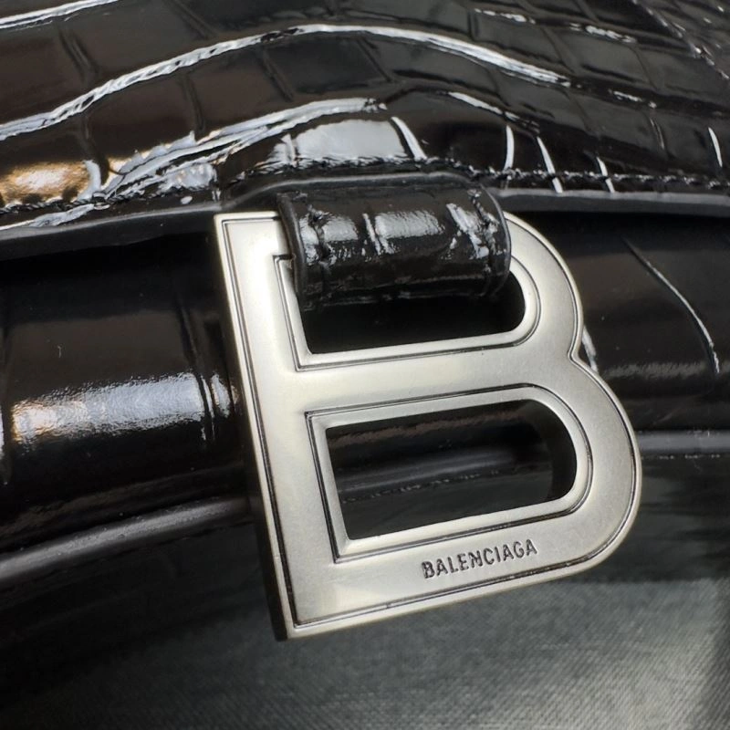 Accurate model Balenciaga Crescent Hourglass Crocodile Bag - Size S