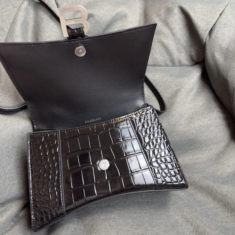Accurate model Balenciaga Crescent Hourglass Crocodile Bag - Size S