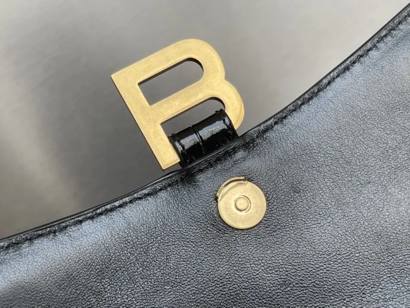 Indistinguishable Balenciaga Crocodile Gold Buckle Hourglass Chain Bag byBalenciaga