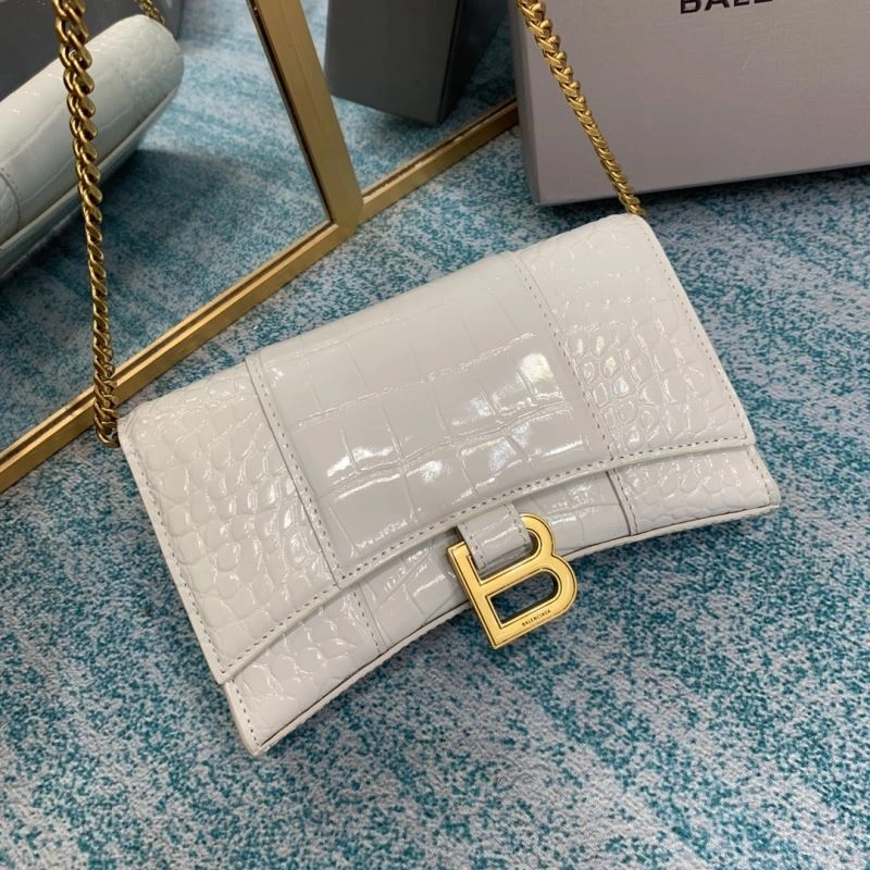 Legit Balenciaga Crocodile Hourglass Bag with Chain Strap