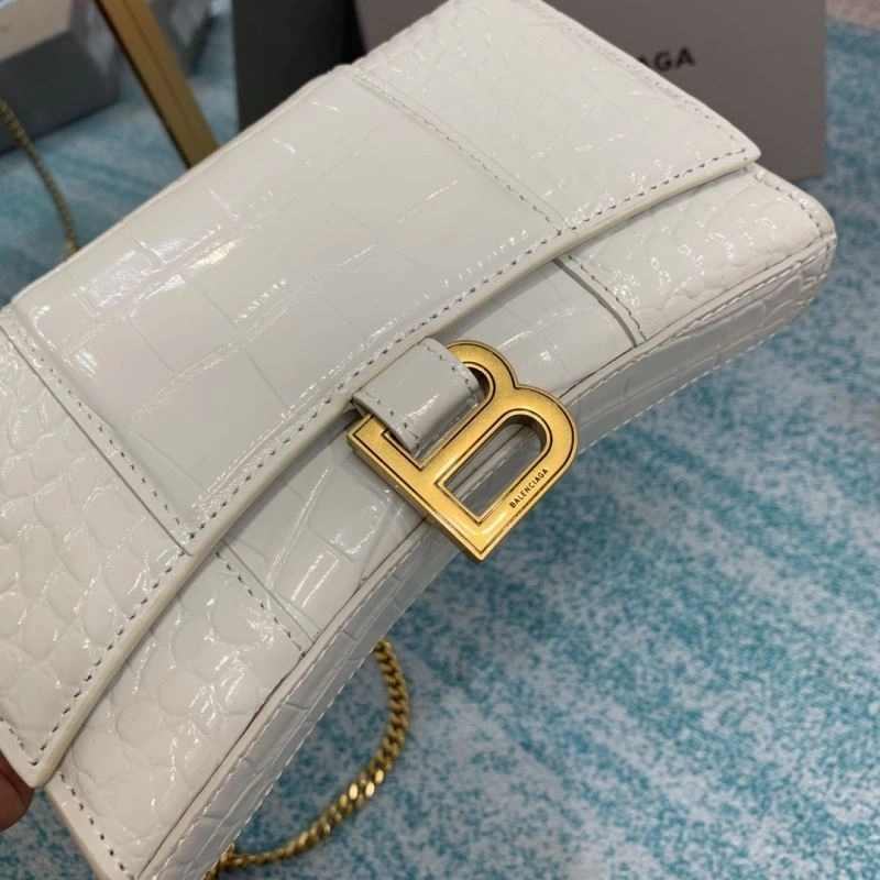 Legit Balenciaga Crocodile Hourglass Bag with Chain Strap