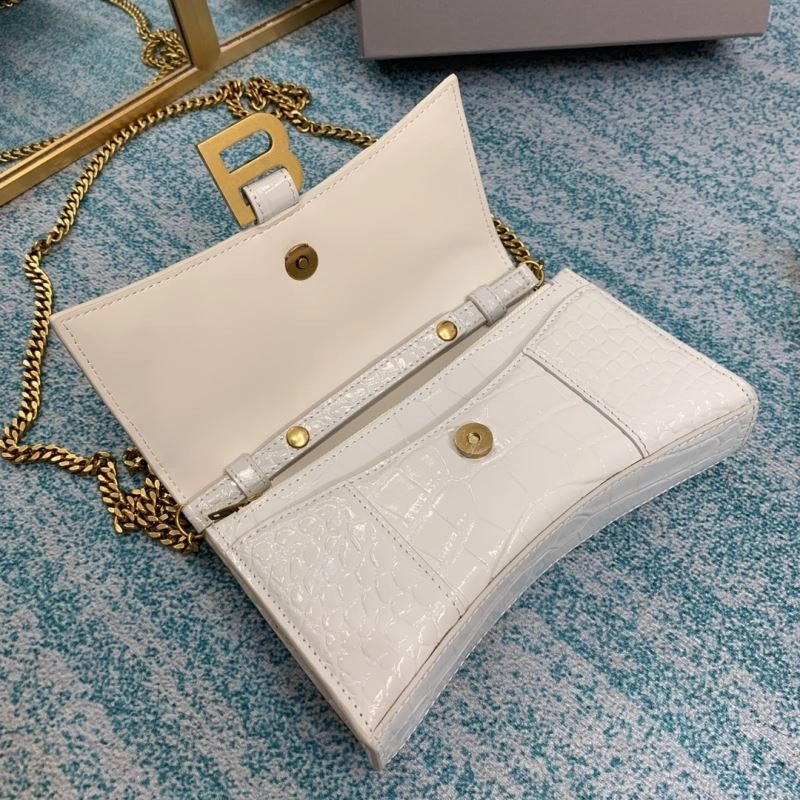 Legit Balenciaga Crocodile Hourglass Bag with Chain Strap