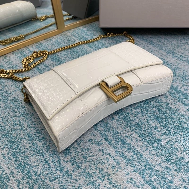 Legit Balenciaga Crocodile Hourglass Bag with Chain Strap