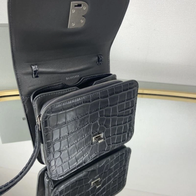 High fidelity Balenciaga Crocodile Pattern Crossbody Bag - Model 592898