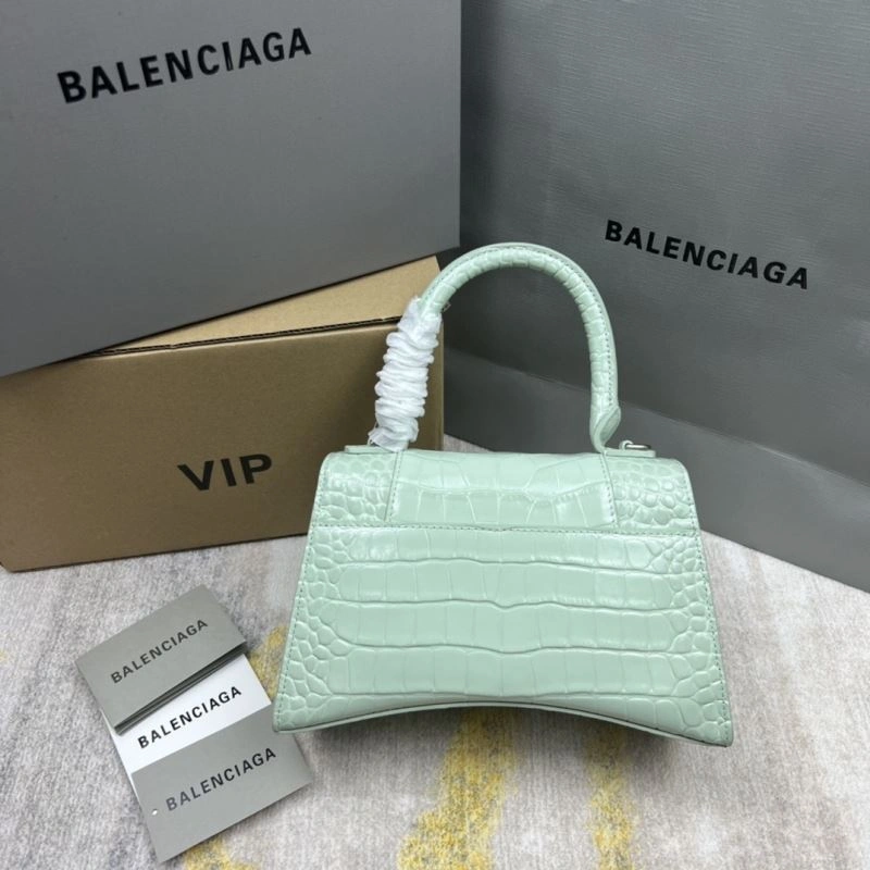 Accurate model Balenciaga Crocodile-Pattern Hourglass Bag - Mint Green