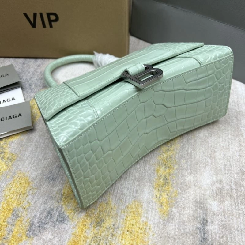 Accurate model Balenciaga Crocodile-Pattern Hourglass Bag - Mint Green