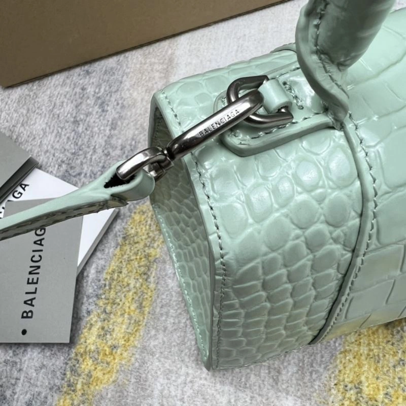 Accurate model Balenciaga Crocodile-Pattern Hourglass Bag - Mint Green