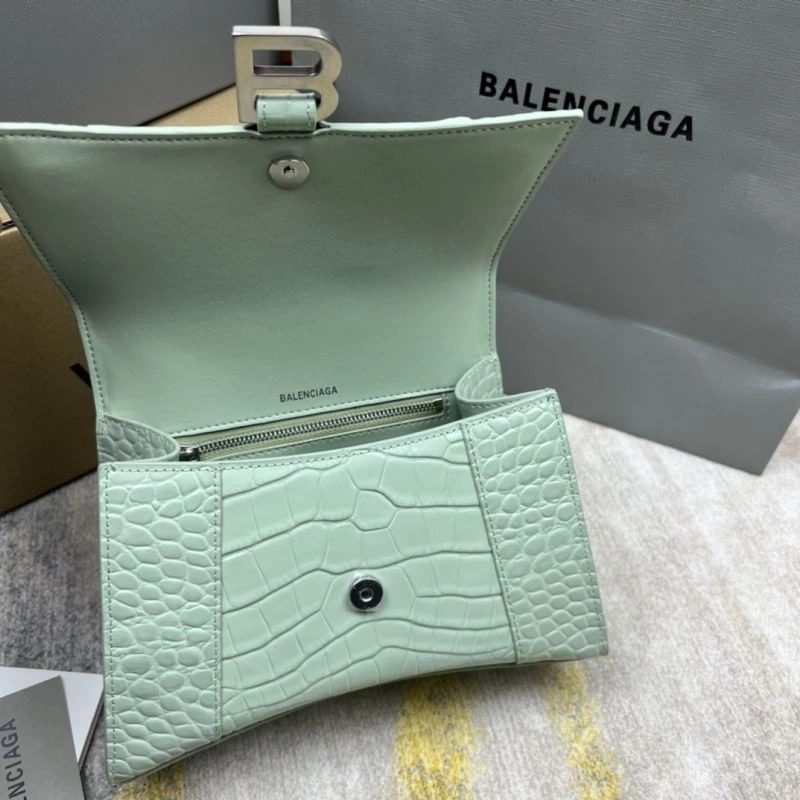 Accurate model Balenciaga Crocodile-Pattern Hourglass Bag - Mint Green