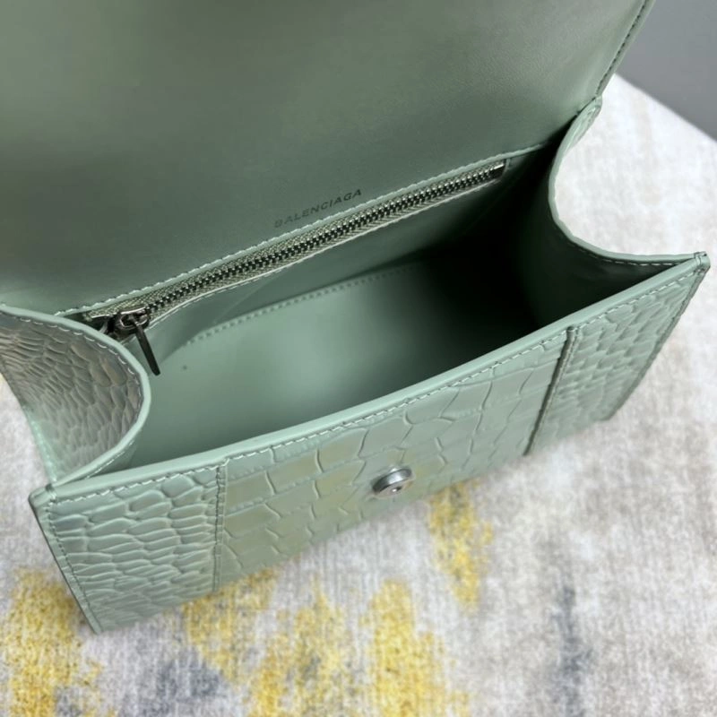 Accurate model Balenciaga Crocodile-Pattern Hourglass Bag - Mint Green