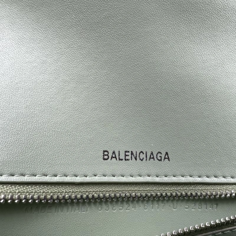 Accurate model Balenciaga Crocodile-Pattern Hourglass Bag - Mint Green