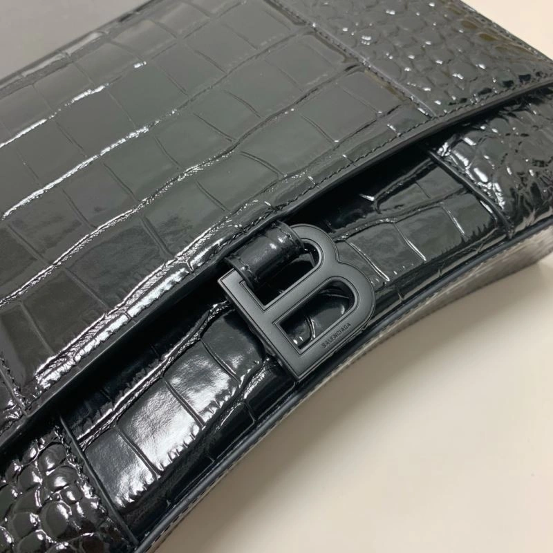 1:1 copy Balenciaga Crocodile-Patterned Hourglass Bag - Large Edition