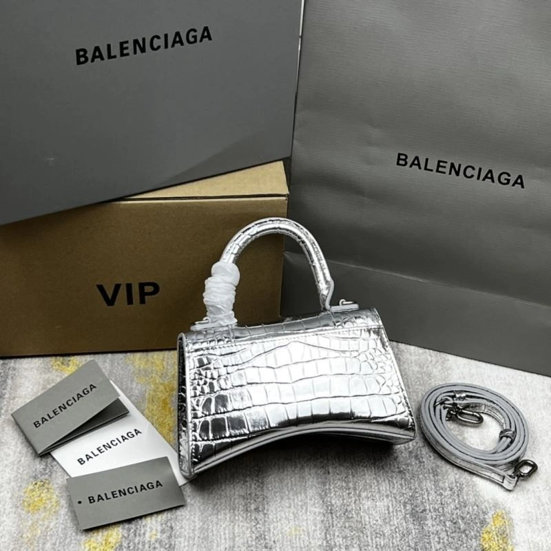 Economical Balenciaga Crocodile-Patterned Hourglass Bag - VIP Edition