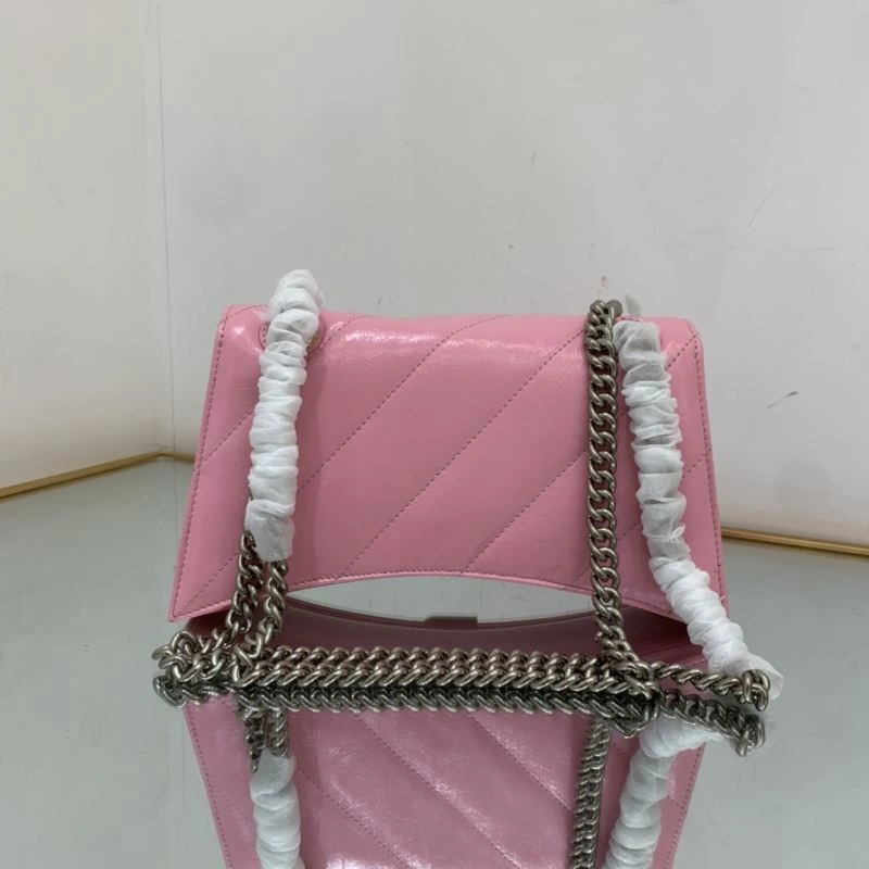 High accuracy Balenciaga Crush Hourglass Bag - Distressed Silver B Logo