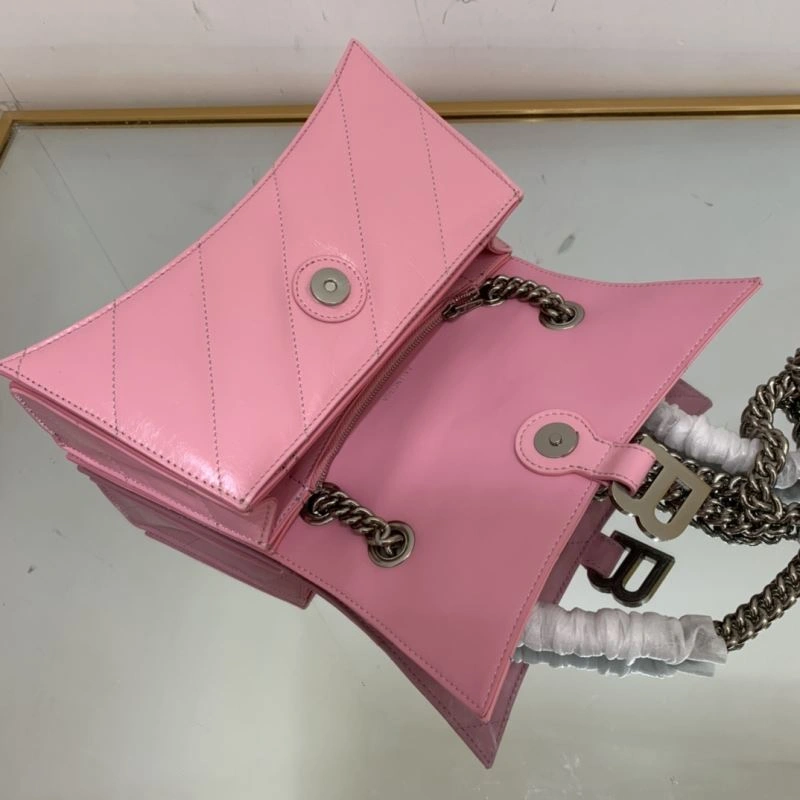 High accuracy Balenciaga Crush Hourglass Bag - Distressed Silver B Logo