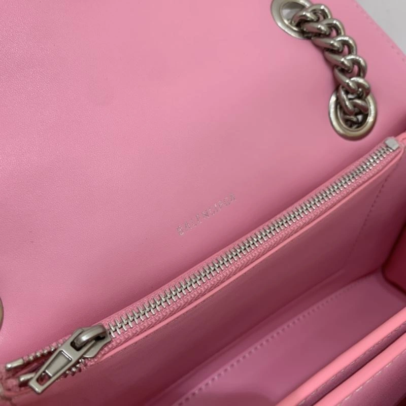 High accuracy Balenciaga Crush Hourglass Bag - Distressed Silver B Logo