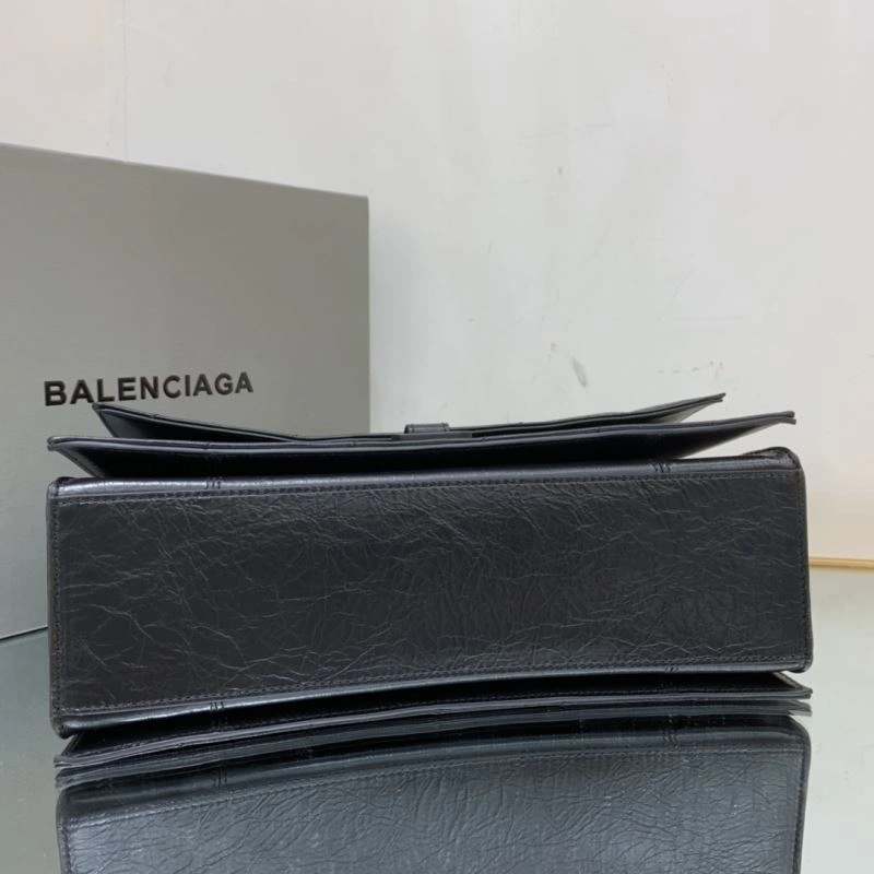 Affordable Balenciaga Crush Medium Embroidered Black Buckle Bag 716393