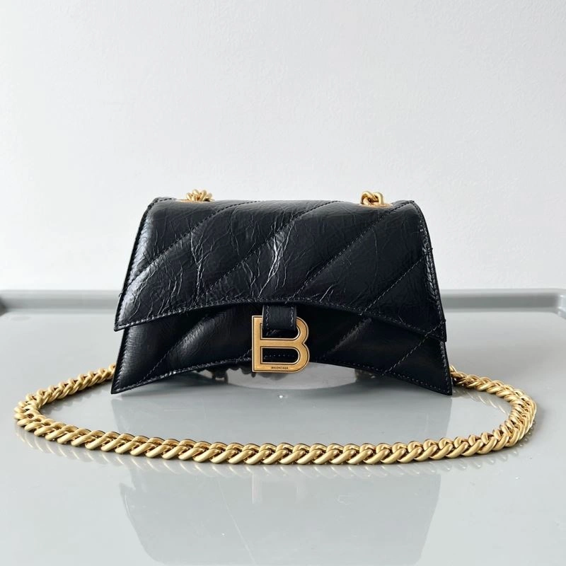 Factory-made Balenciaga Crush Mini Hourglass Bag with Metal Chain Strap