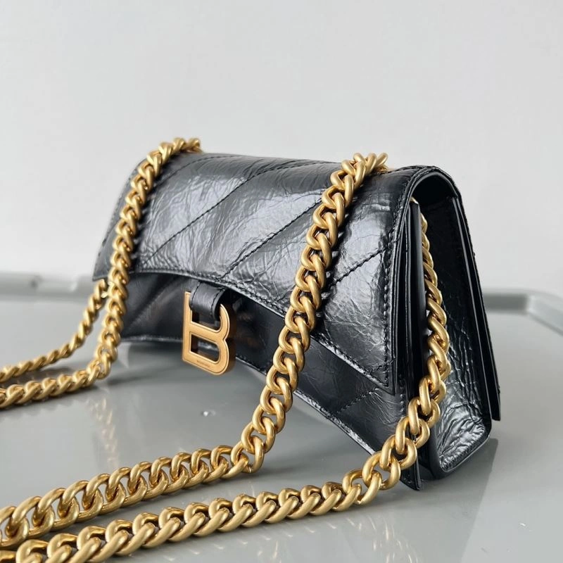 Factory-made Balenciaga Crush Mini Hourglass Bag with Metal Chain Strap