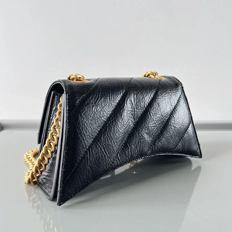 Factory-made Balenciaga Crush Mini Hourglass Bag with Metal Chain Strap