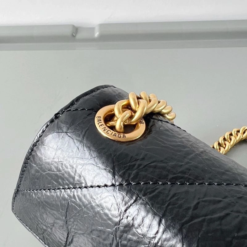 Factory-made Balenciaga Crush Mini Hourglass Bag with Metal Chain Strap