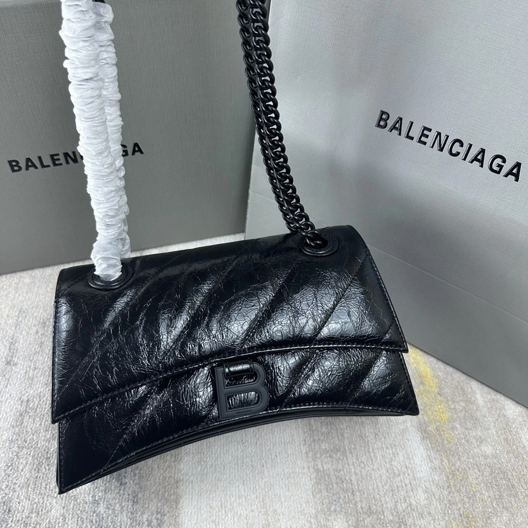 Exact replica Balenciaga Crush Quilted Chain Bag - Small Embroidered Edition