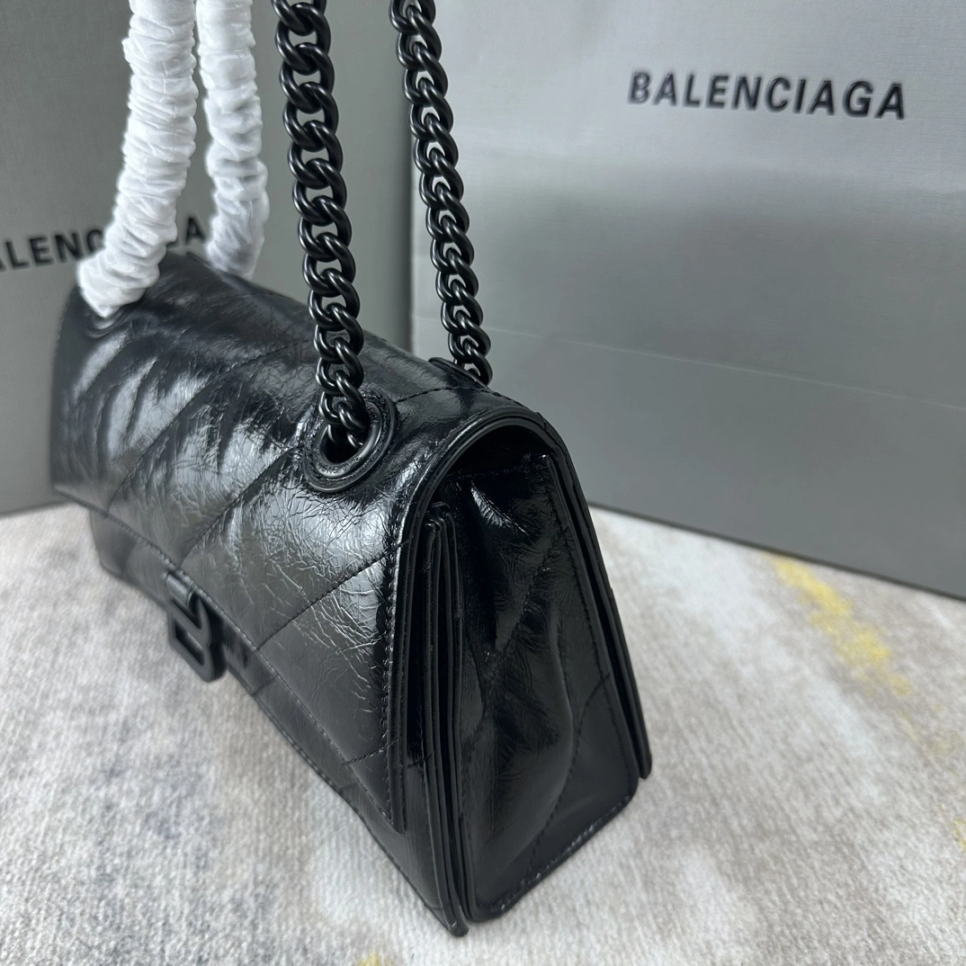 Exact replica Balenciaga Crush Quilted Chain Bag - Small Embroidered Edition