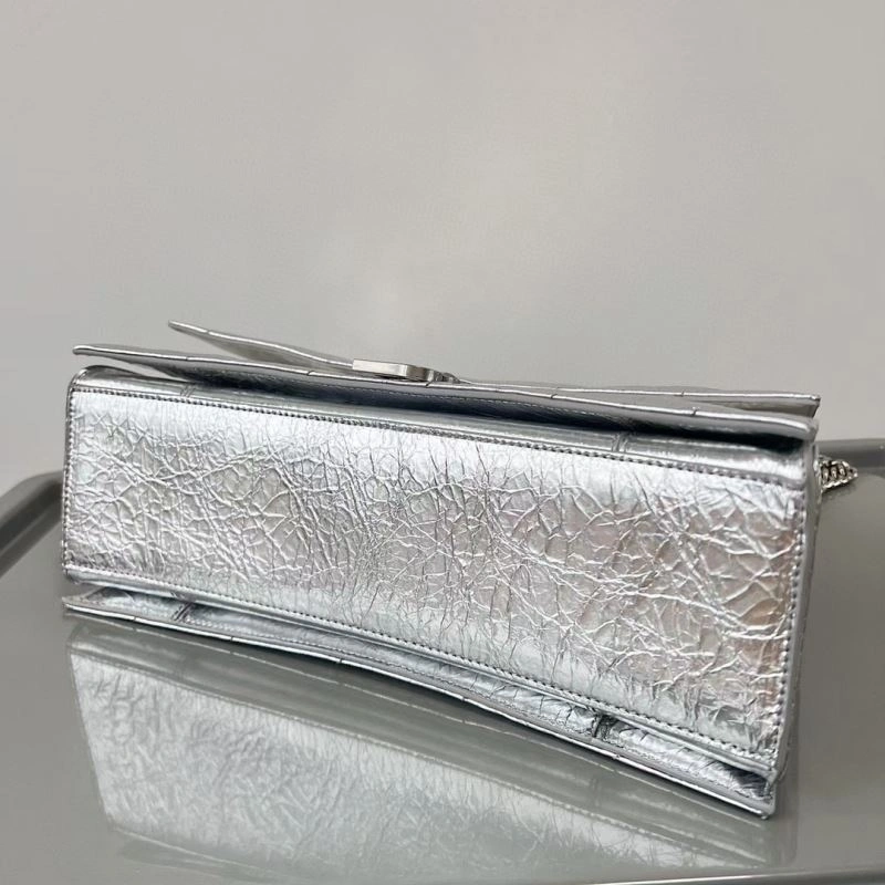 Top mirror Balenciaga Crush Retro Waxed Leather Bag with Gold Chain