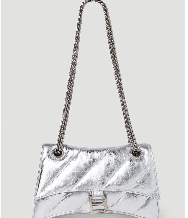 Balenciaga Crush Silver Hourglass Bag - Fall Winter 2022 Edition