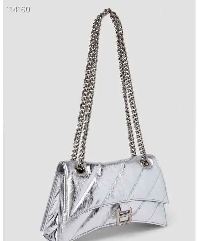 Affordable Balenciaga Crush Silver Hourglass Bag - Fall Winter 2022 Edition