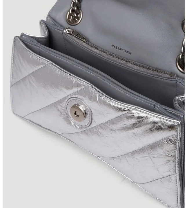Affordable Balenciaga Crush Silver Hourglass Bag - Fall Winter 2022 Edition