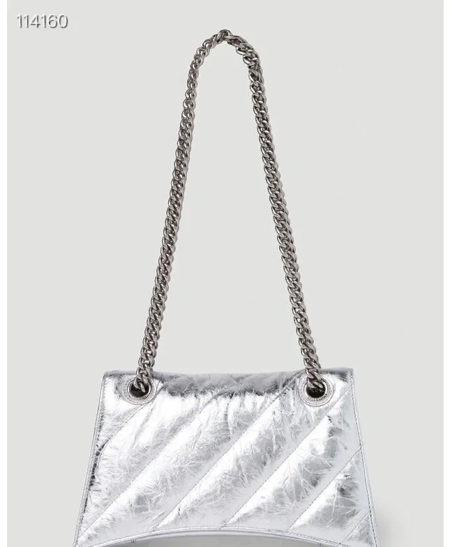 Affordable Balenciaga Crush Silver Hourglass Bag - Fall Winter 2022 Edition